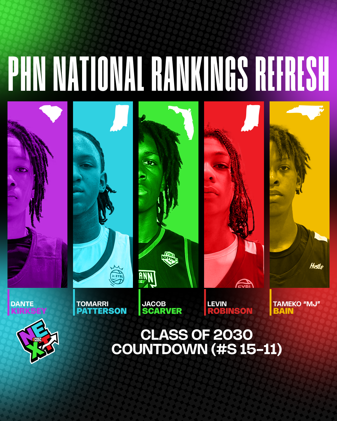PHN National Rankings Refresh: Class of 2030 Countdown (15-11) - Prep Hoops