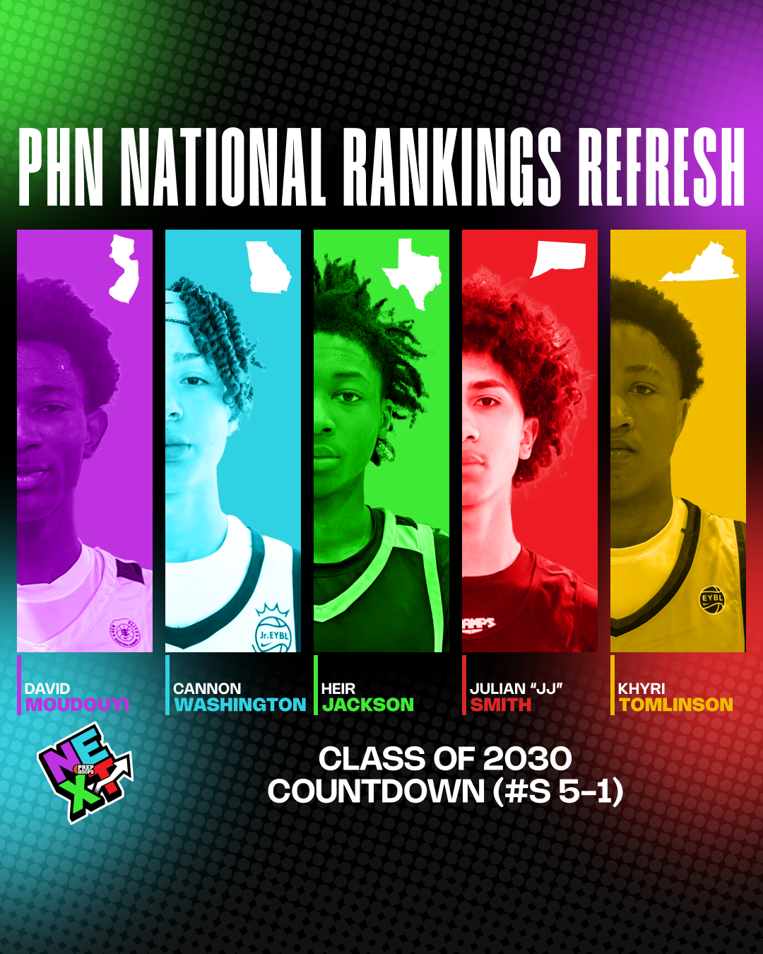PHN National Rankings Refresh: Class of 2030 Countdown (5-1) - Prep Hoops