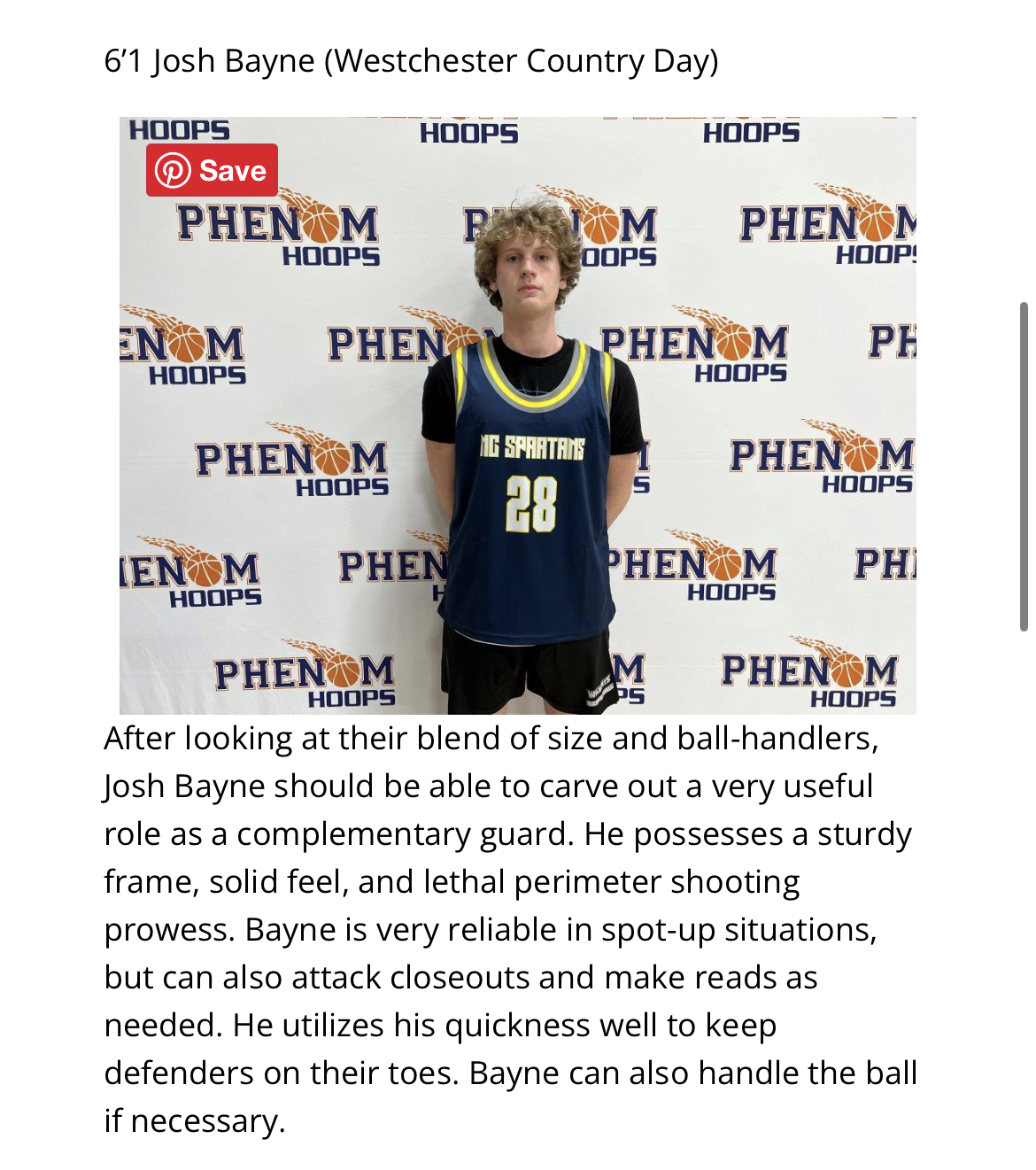 Joshua Bayne, - Prep Hoops